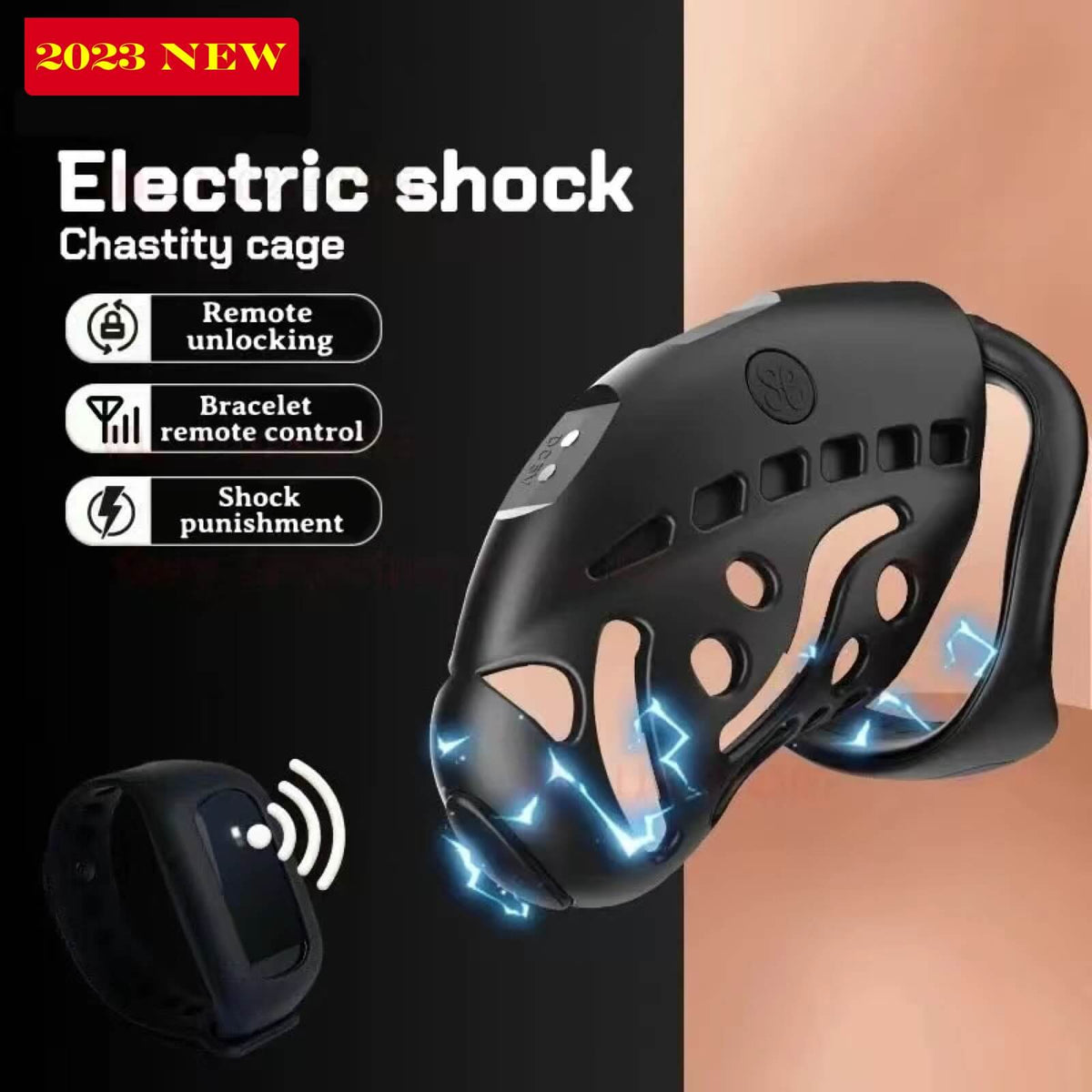 Wireless Remote Control Electric Shock Chastity Cage – Sissy Lux